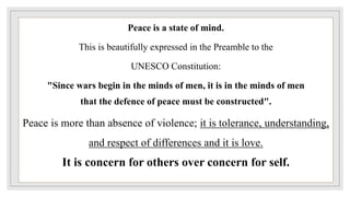 Peace education | PPTX