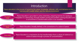 Peace education, positive peace, negative peace, types of peace ...