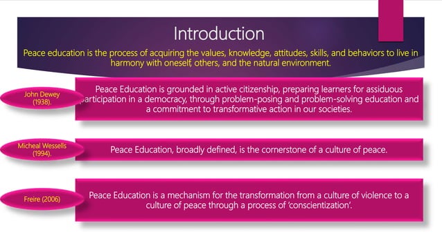 Peace education, positive peace, negative peace, types of peace ...