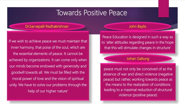 Peace education, positive peace, negative peace, types of peace ...