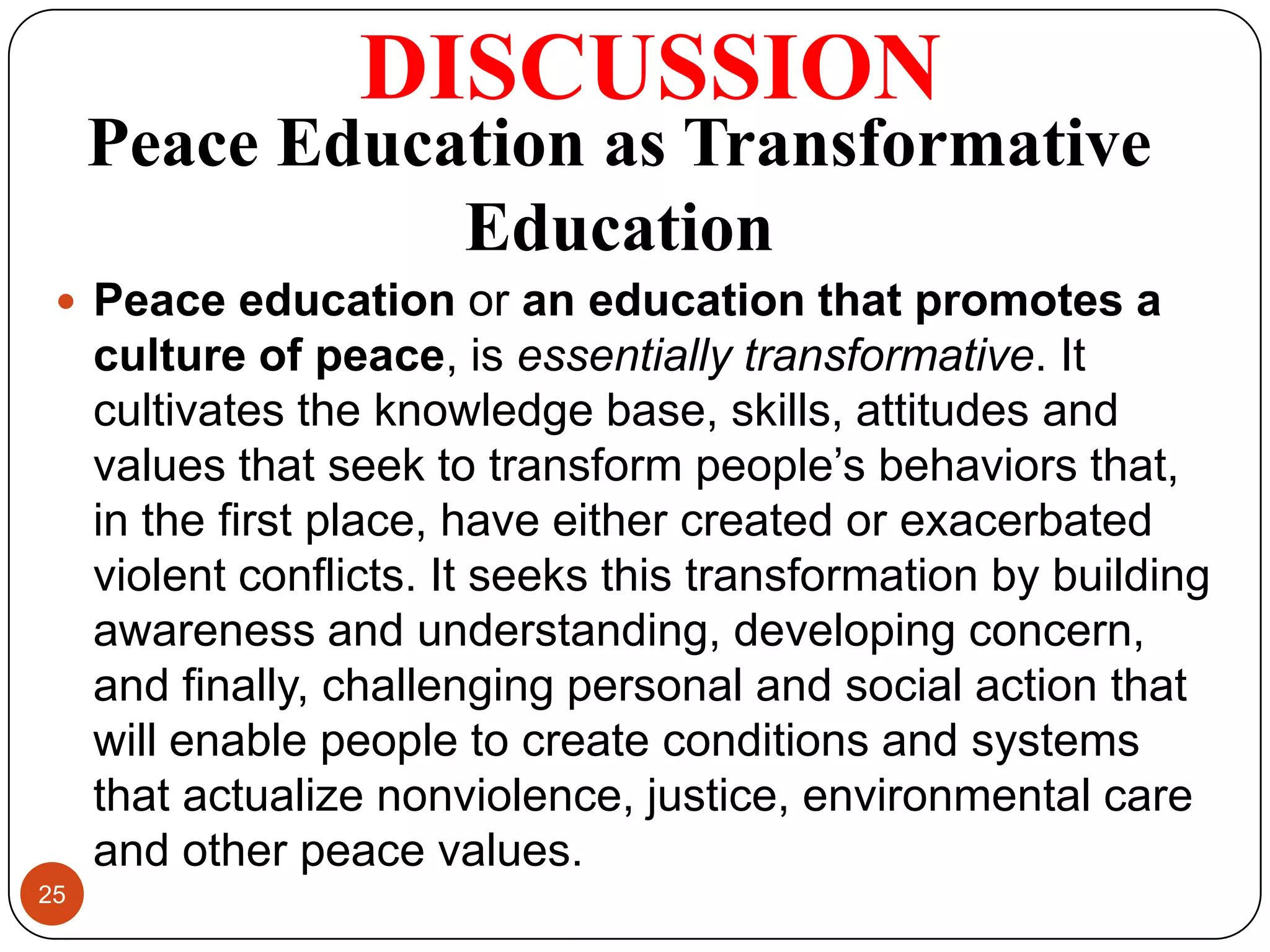Peace Education | PPTX