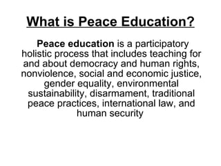 Peace education presentation | PPT