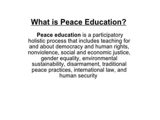 Peace education | PPTX