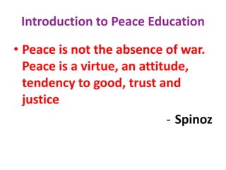 Peace education | PPTX