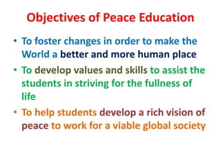 Peace Education | PPTX