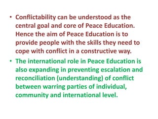 Peace and Conflict Resolution | PPTX