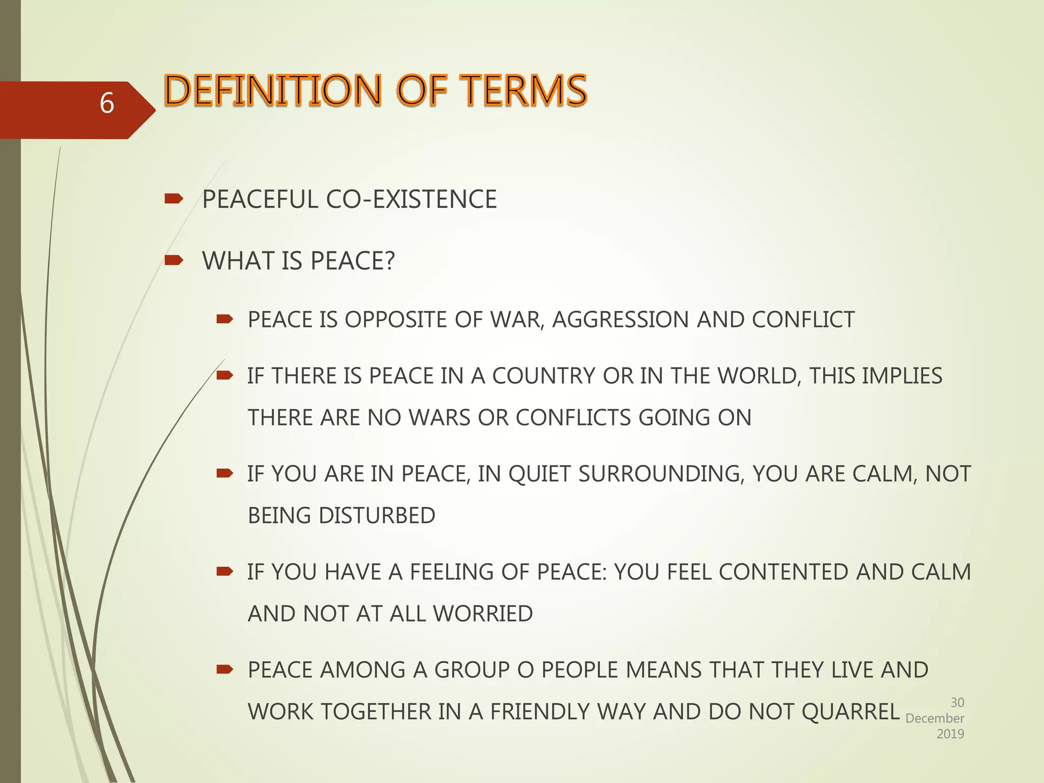 Peaceful co existence ispng | PPTX