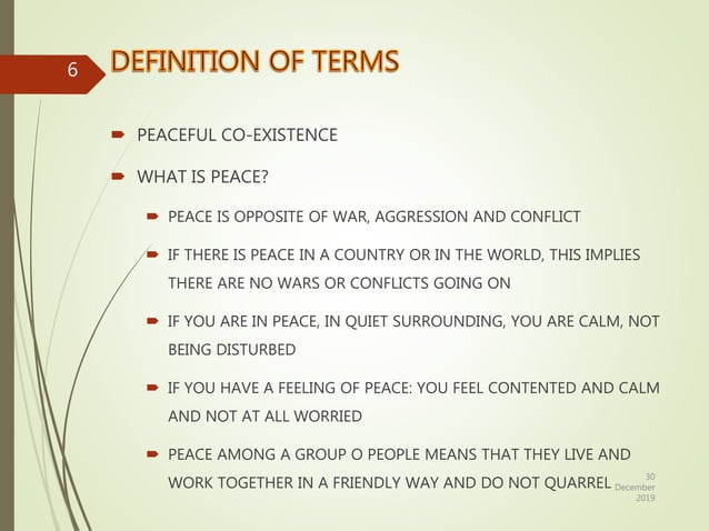 Peaceful co existence ispng | PPTX