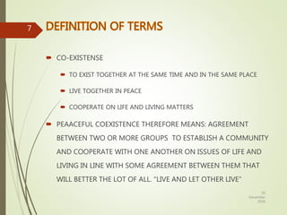 Peaceful co existence ispng | PPTX