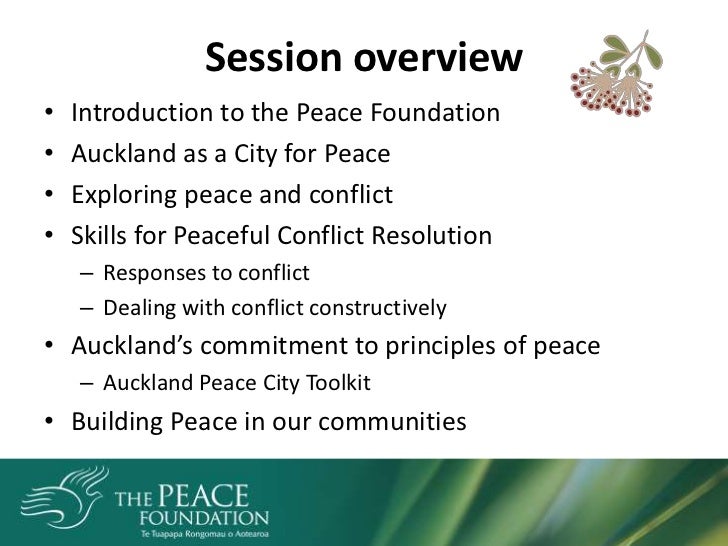 Peaceful conflict resolution peace foundation
