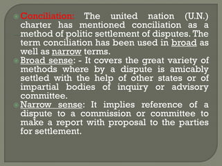 Peaceful settlement of international dispute | PDF