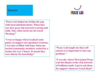 Peace lab project report | PPT