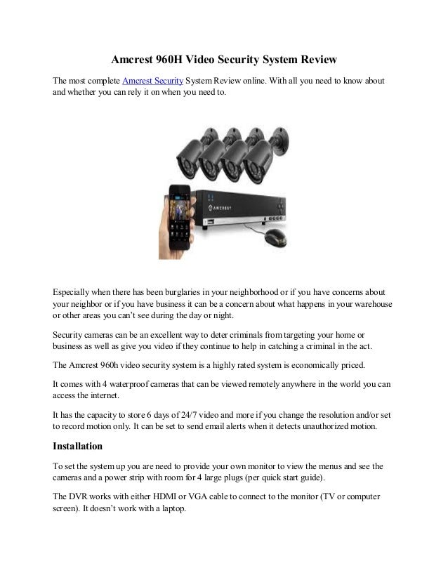 Amcrest 960H Video Security System Review