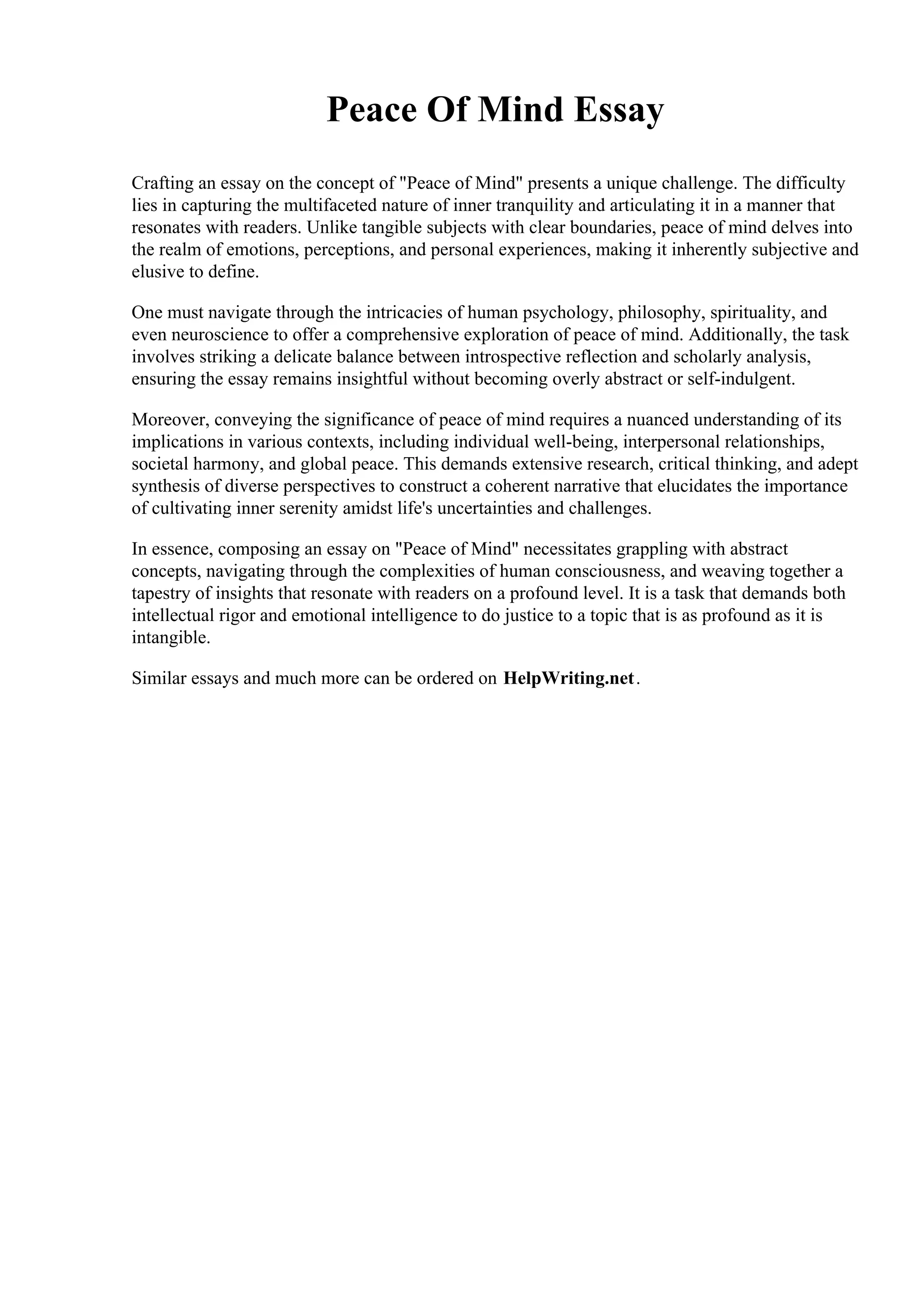 Peace Of Mind Essay.pdf