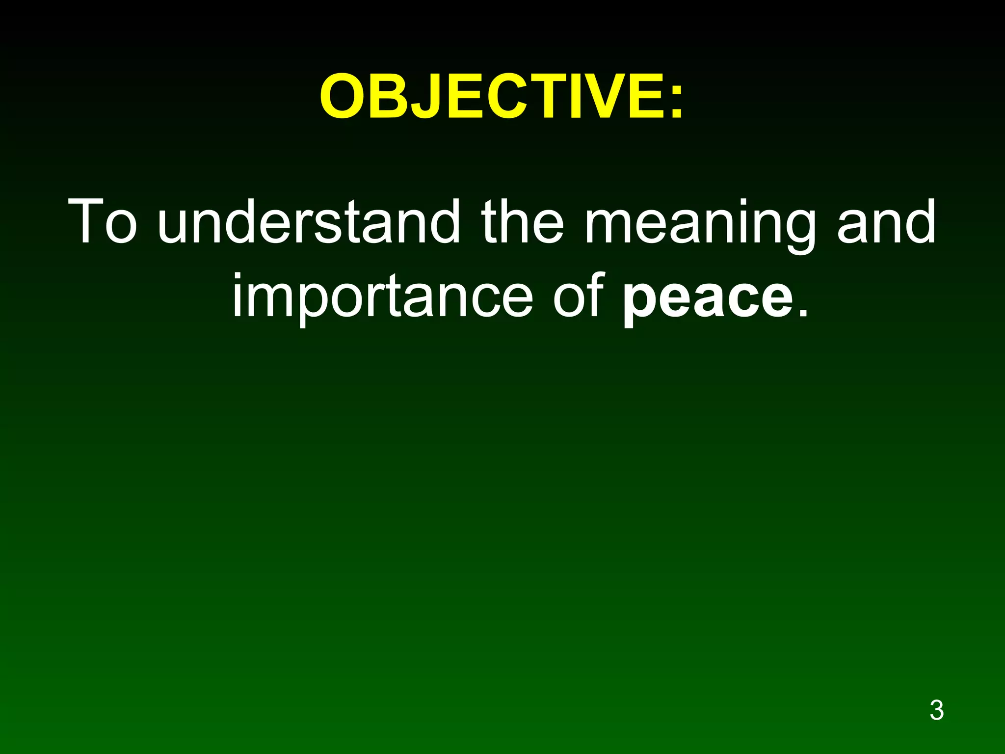 Peace one another | PPT
