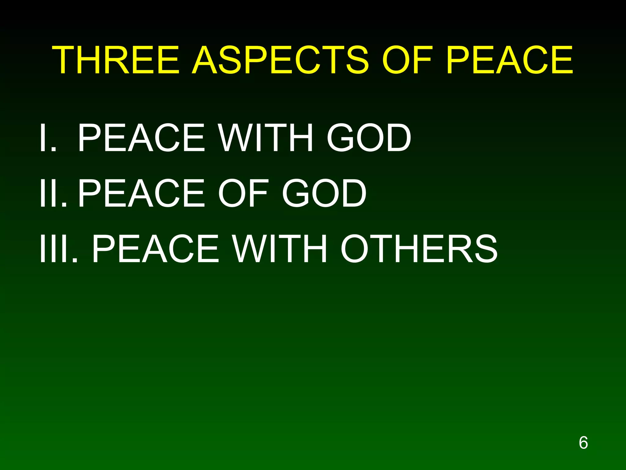 Peace one another | PPT