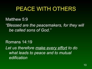 Peace one another | PPT