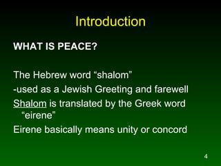 Peace one another | PPT