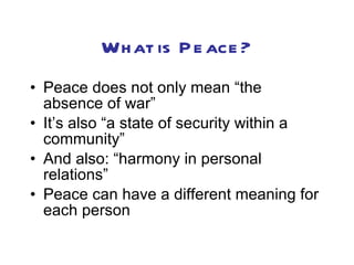 International Day of Peace | PPT