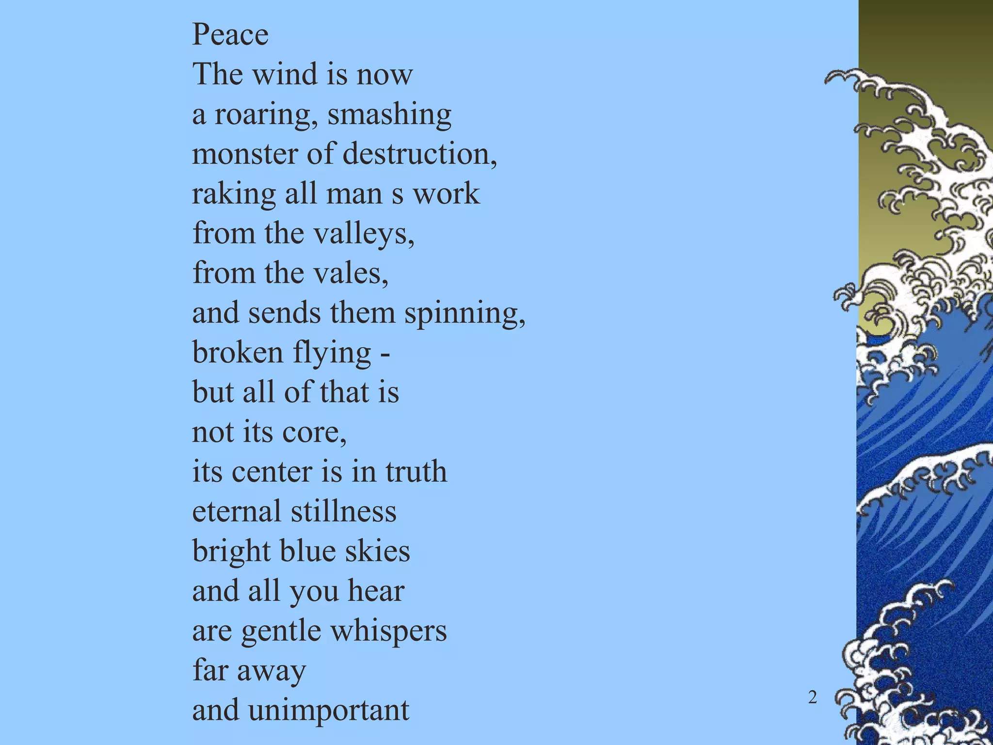 Peace = peom class 10 the best summaries easy as well as outstanding ...