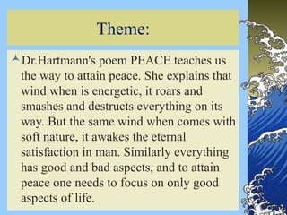 Peace = peom class 10 the best summaries easy as well as outstanding ...