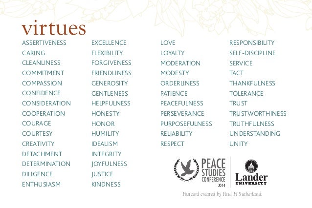 Peace & Virtue Postcards