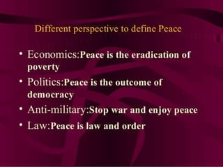 Peace presentation | PPTX