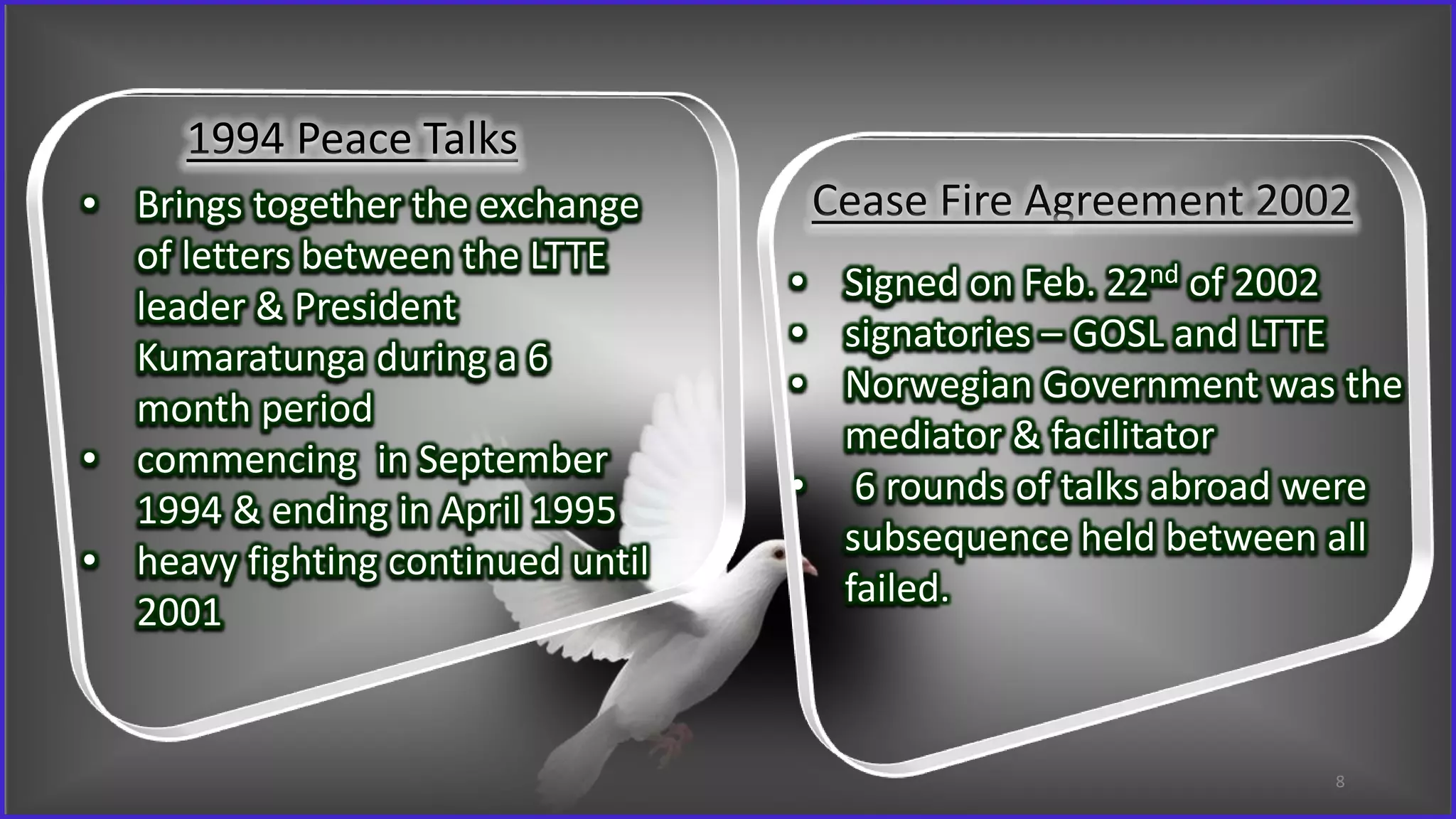 Peace process and militry expnditure in sri lankan civil war | PPT