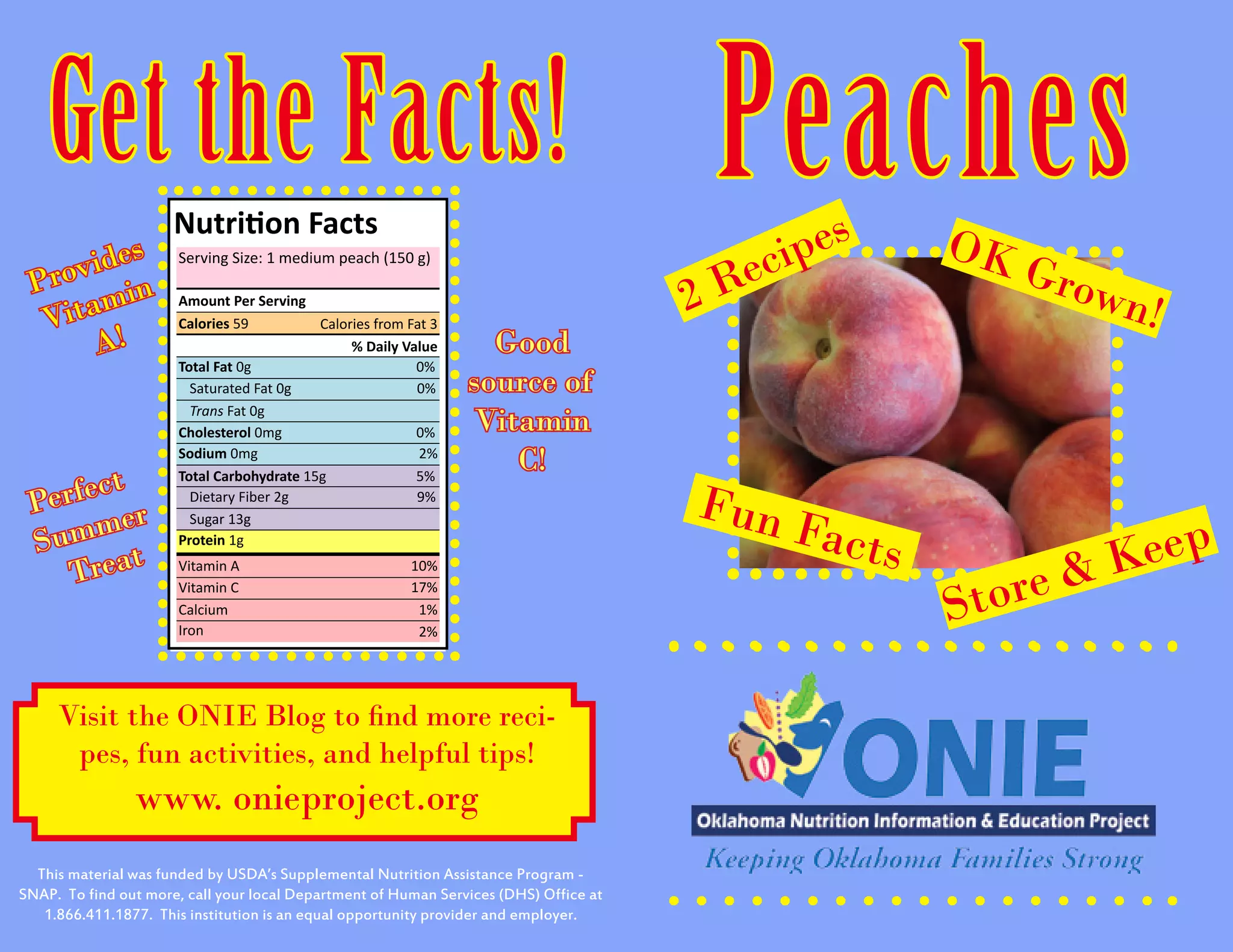 Peach Facts Brochure | PDF | Healthy Cooking and Eating | Food & Drink