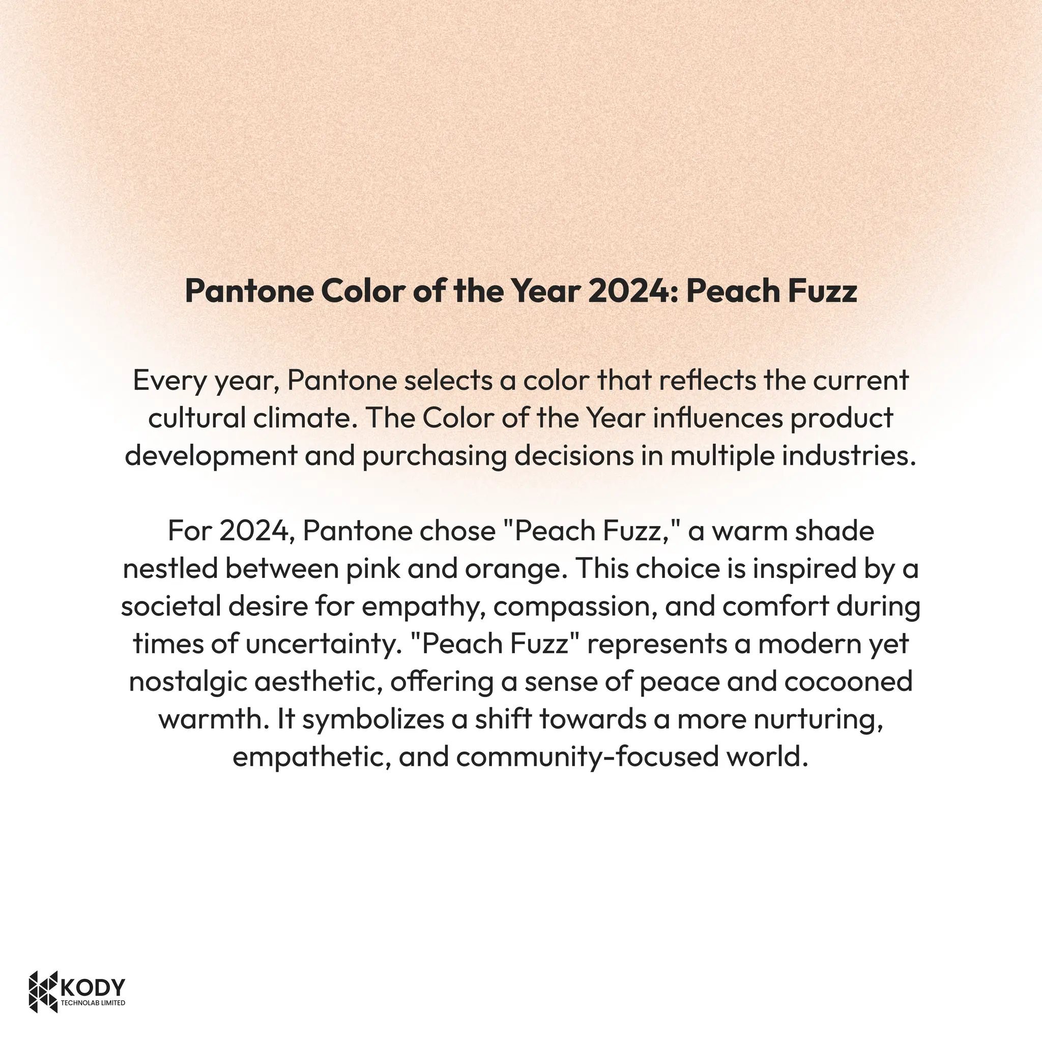 pantone color of the year 2024: peach fuzz | PDF