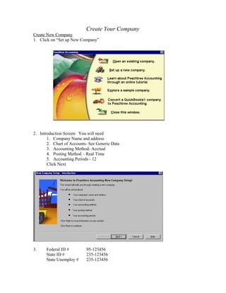 Peachtree complete instructions | DOC