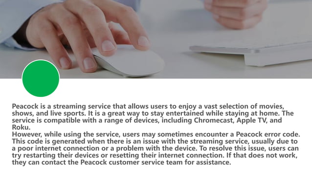 Peacock error code OVP_00012 | PPTX