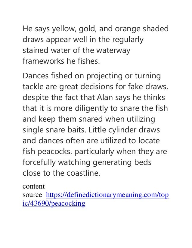 Peacocking meaning | PDF