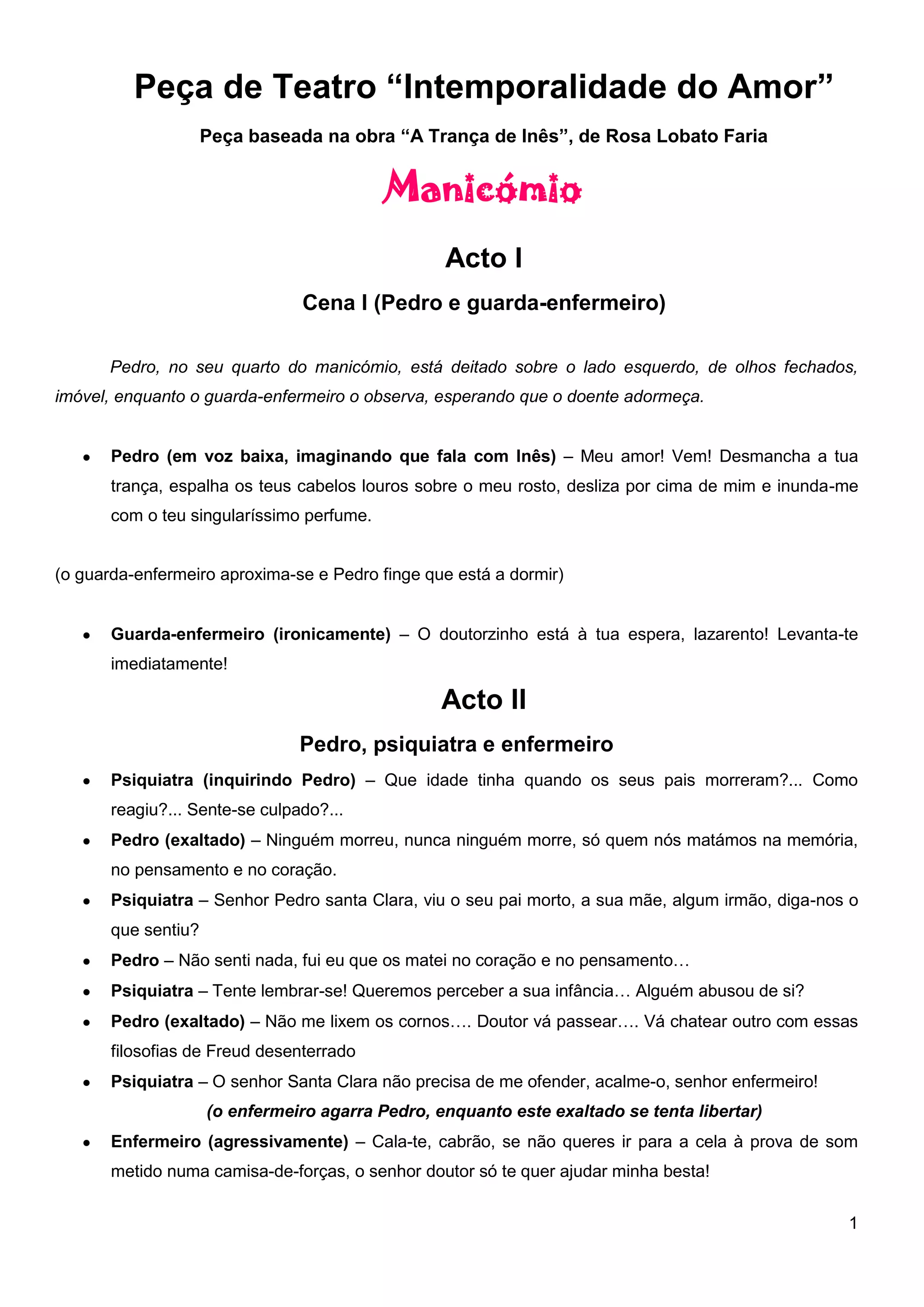 PeçA De Teatro | DOCX