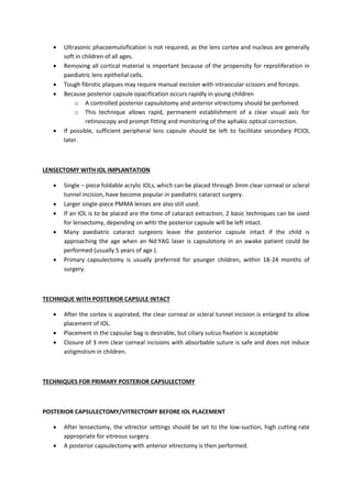Peadiatric cataract | PDF