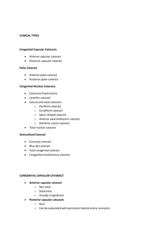 Peadiatric cataract | PDF