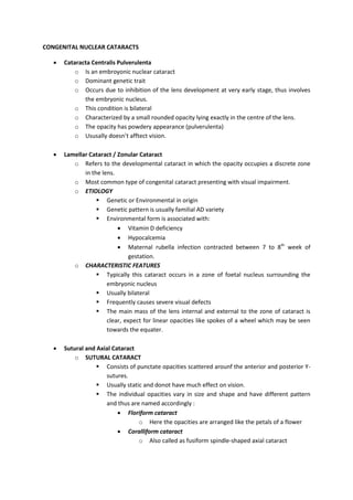 Peadiatric cataract | PDF