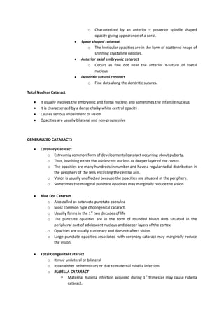 Peadiatric cataract | PDF