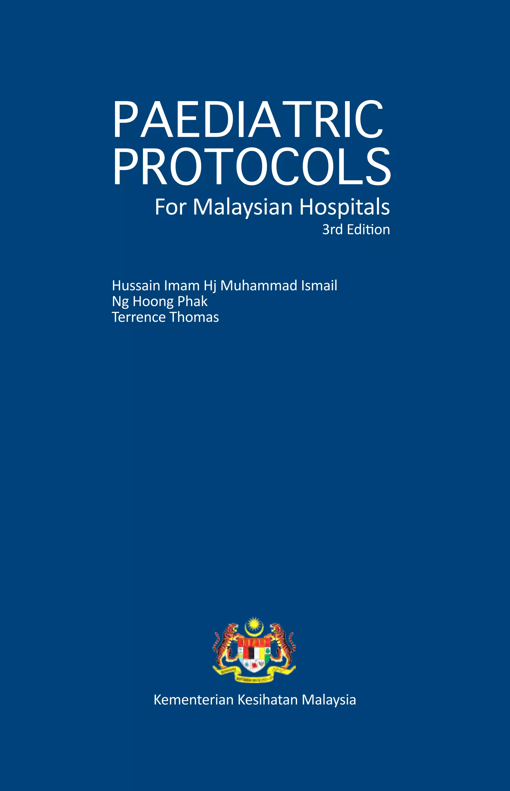 Peadiatric protocol malaysia 3rd edition | PDF