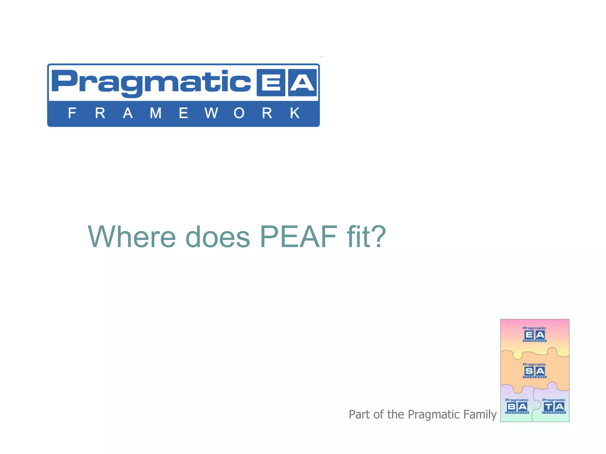 PEAF - Where Does EA Fit? | PPT