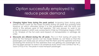 Peak demand intransport | PPTX