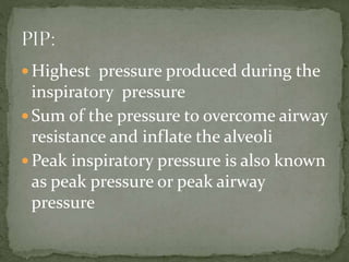 Peak insipratory pressure (pip) | PPTX