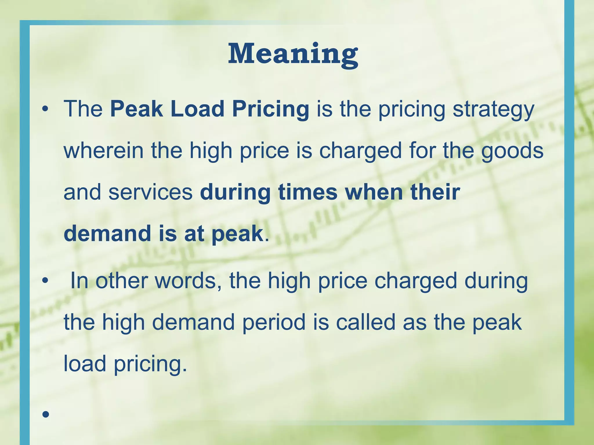 Peak load pricing | PPTX