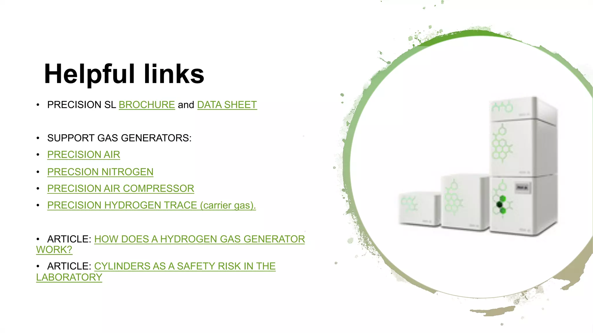 Peak precision SL H2 generator for GC-FID detector gas | PDF