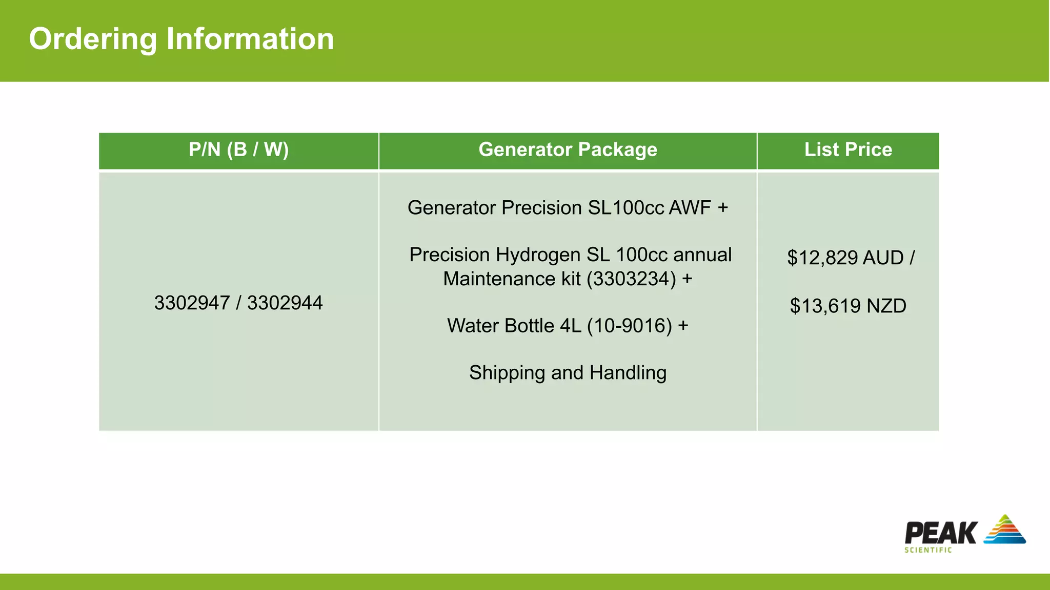 Peak precision SL H2 generator for GC-FID detector gas | PDF