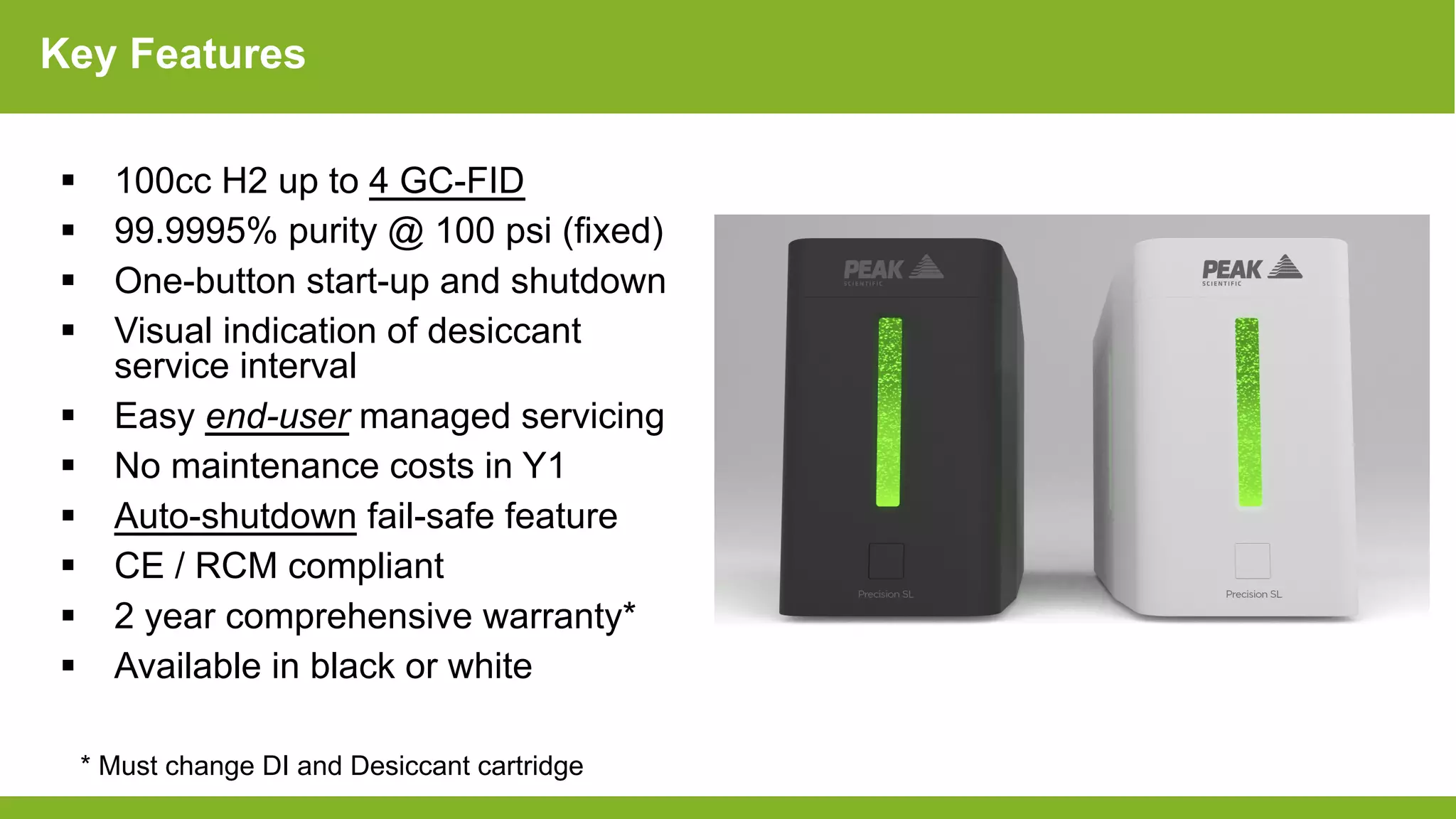 Peak precision SL H2 generator for GC-FID detector gas | PDF