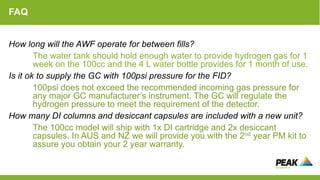 Peak precision SL H2 generator for GC-FID detector gas | PDF