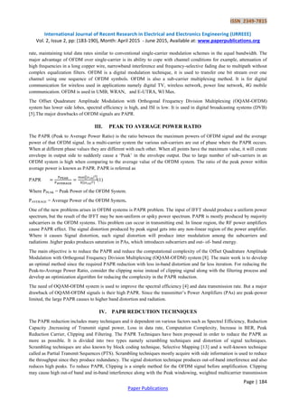 Peak to Average Power Ratio (PAPR) Reduction in OFDM-OQAM Signals | PDF