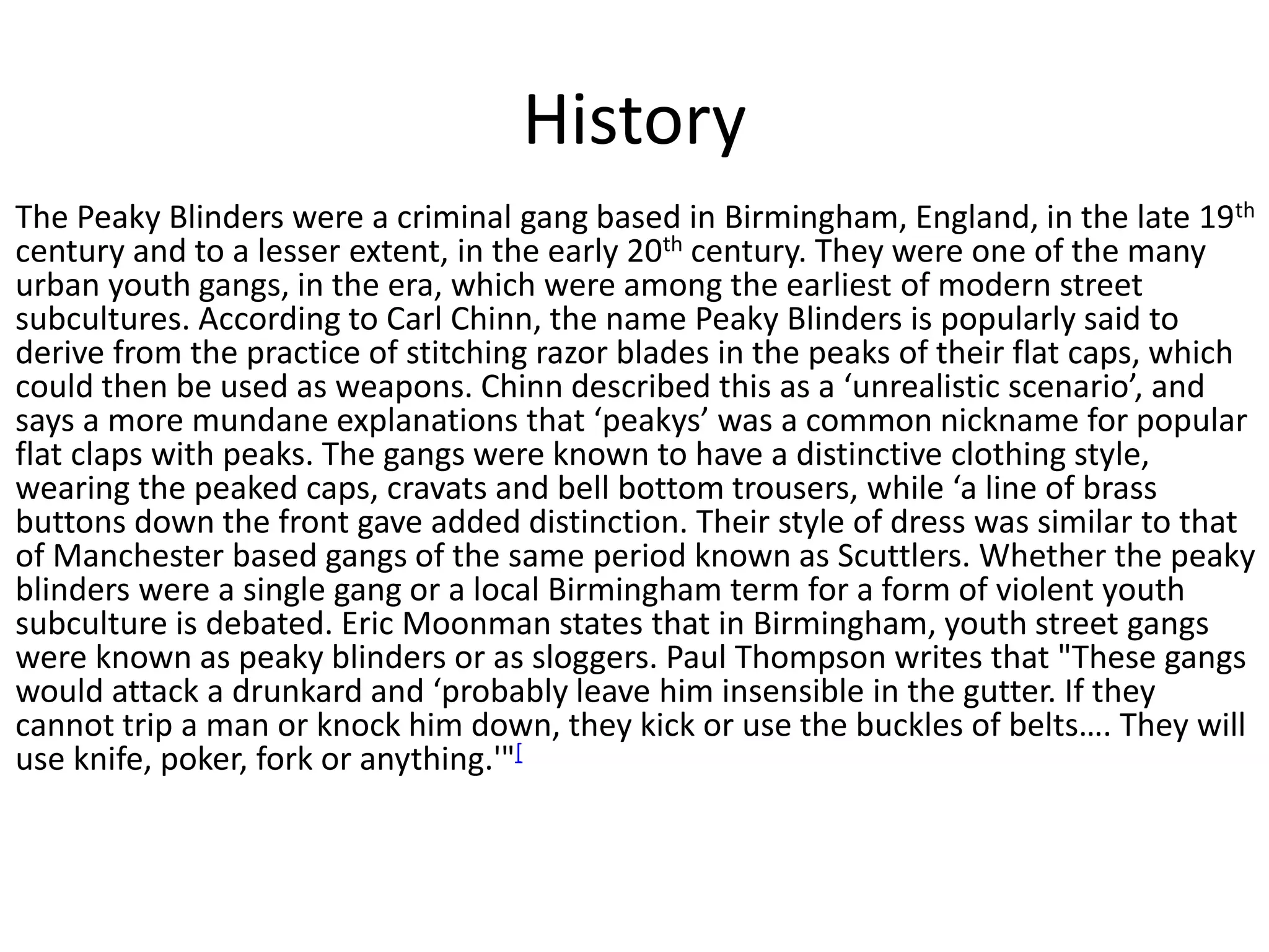 Peaky blinders – case study | PPTX