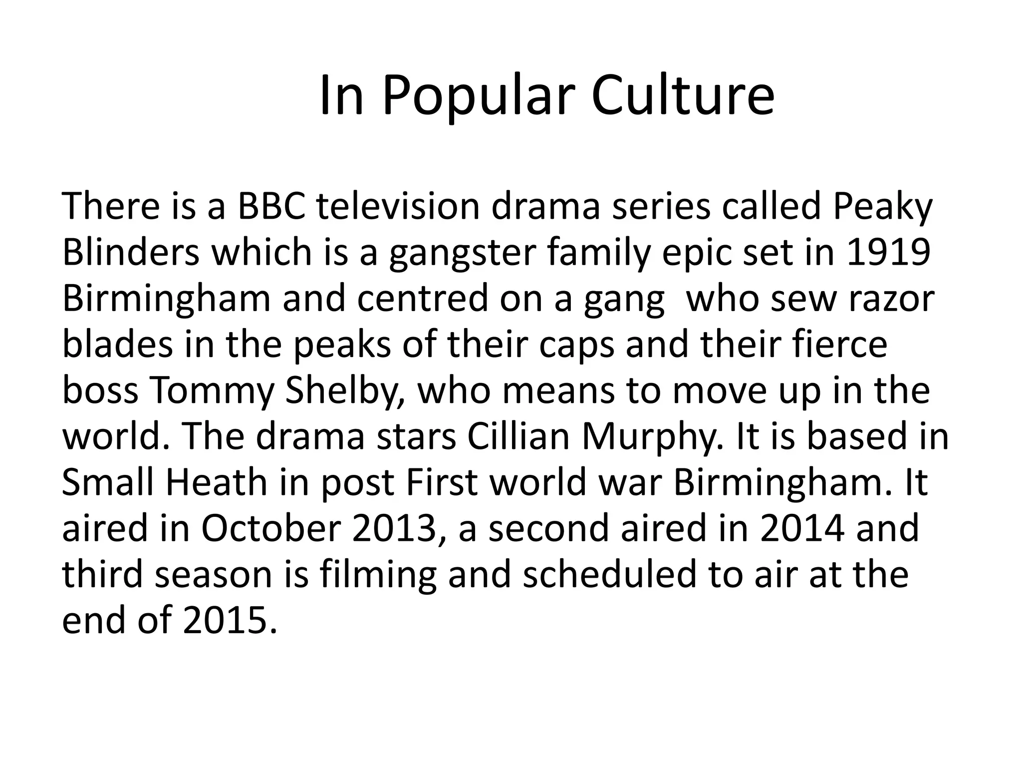 Peaky blinders – case study | PPTX